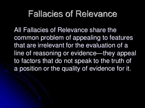 fallacies of relevance