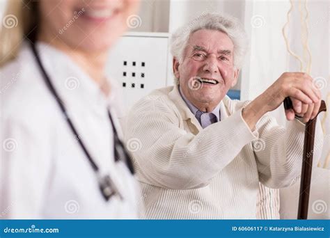 Smiling Rich Old Man Stock Photo Image