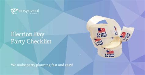 Election Day Party Checklist