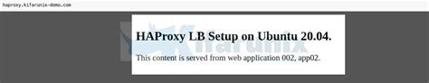 Install And Setup Haproxy On Ubuntu 2004