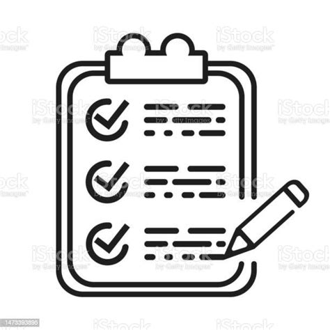 펜이 있는 체크리스트 용지 클립 보드 체크리스트 연필로 체크 박스 양식 체크리스트 아이콘입니다 할 일 목록 설문 조사 체크리스트
