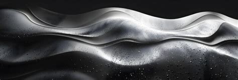 Mesmerizing Monochrome Wavesabstract Fluid Textures Of Undulating Forms Premium Ai Generated Image