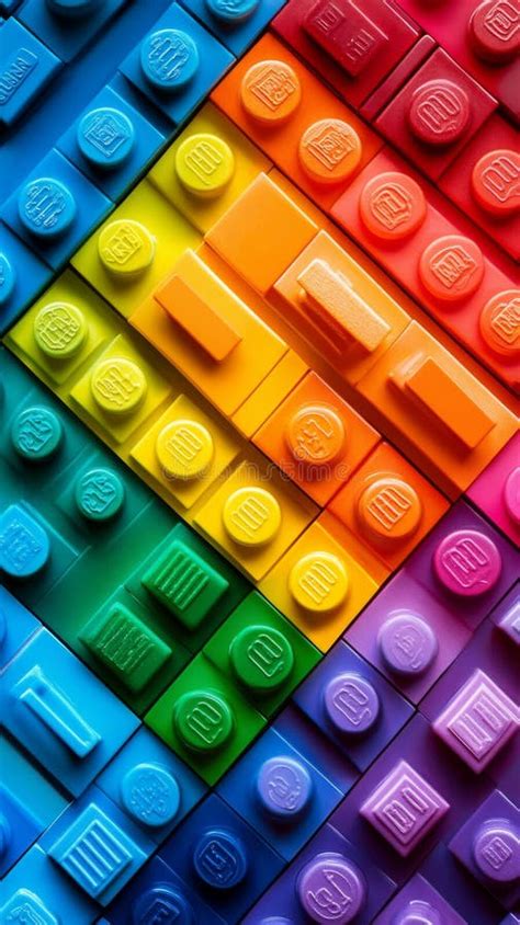 Bright Rainbow Blocks Set In A Vivid And Non Representational Pattern
