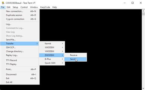 Using Serial Cable And Zmodem To Transfer Files From Pc To St