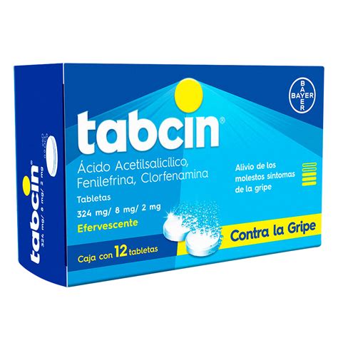 Tabcin Efervescente 32482mg Con 12 Tabletas Farmacia Calderon
