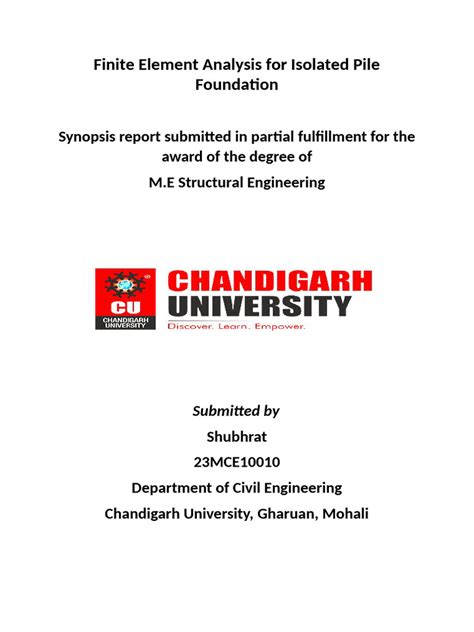 Finite Element Analysis For Isolated Pile Foundation Pdf Deep