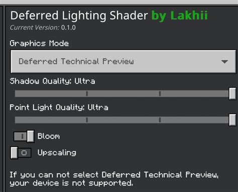 Deferred Lighting Shader 120 Mcpebedrock