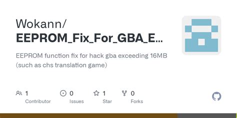 Eepromfixforgbaexceeding16mbgitattributes At Main · Wokann