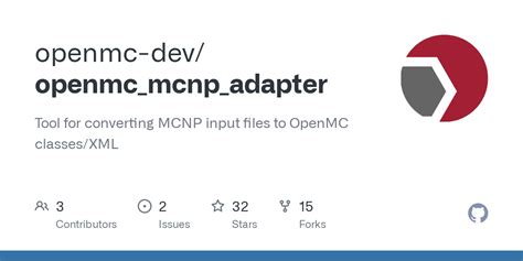Openmc Mcnp Adapter README Md At Main Openmc Dev Openmc Mcnp Adapter GitHub