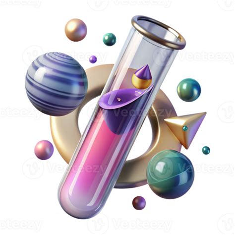 Magnificent Abstract Glass Test Tube With Liquid Original 60165082 Png