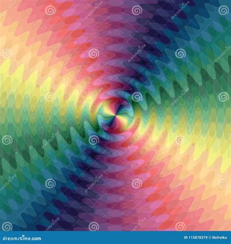Iridescent Wavy Lines Intersect In The Center The Visual Illusion Of