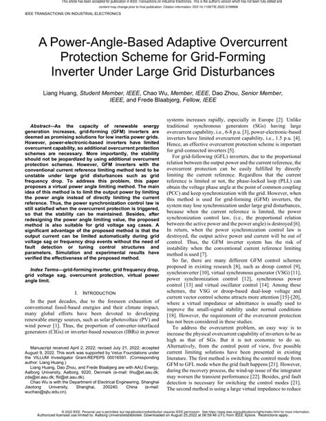 Pdf A Power Angle Based Adaptive Overcurrent Protection Scheme For