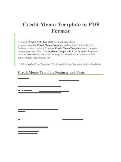 Credit Memo Template Free Templates In PDF Word Excel Download