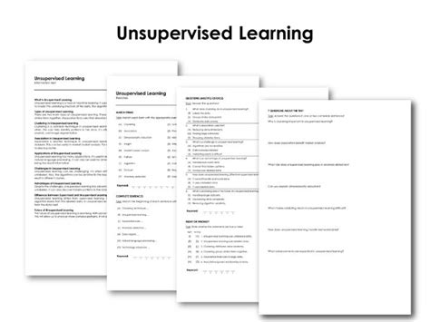 Unsupervised Learning Teaching Resources
