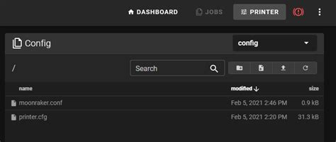 button jobs is gray · issue 136 · fluidd core fluidd · github