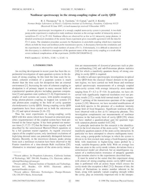 Pdf Nonlinear Spectroscopy In The Strong Coupling Regime Of