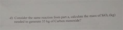 Solved Consider The Balanced Equation SiOz S Chegg Com