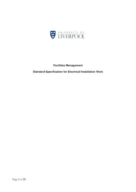 Pdf Standard Electrical Installation Specification Dokumen Tips