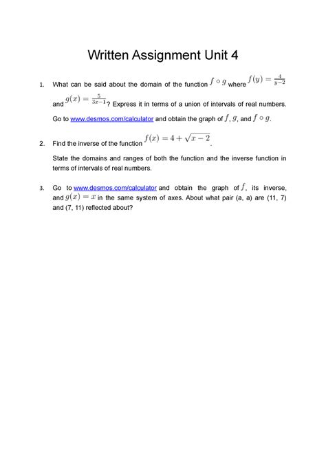 Math1201 Written Assignment Unit 4 Stu Docu Written Assignment Unit 4 What Can Be Said About