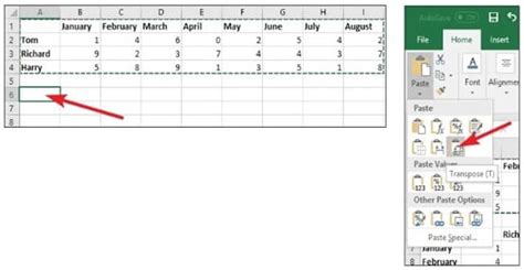 excel row vs column convert row column how to hide freeze