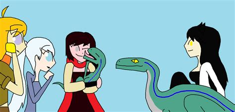 Jurassic Rwby Ruby Hugs Beta By Syfyman2xxx On Deviantart