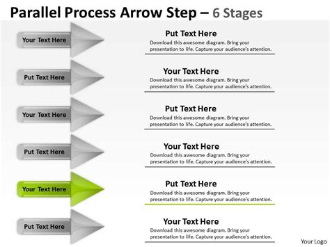 Parallel Process Arrow Step 6 Stages 17 Presentation PowerPoint Images Example Of PPT