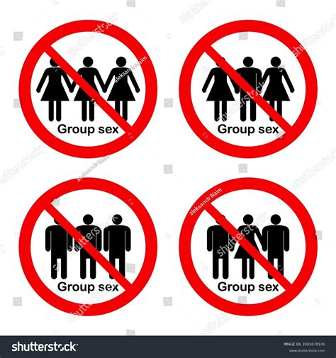 No Group Sex Red Round Prohibition Stock Vector Royalty Free Shutterstock