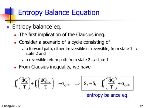 Entropy Equation