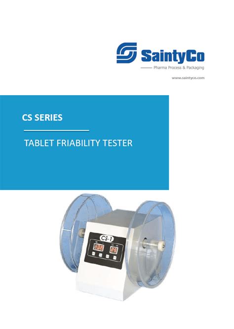 Cs 1 2 3 Tablet Friability Tester Saintyco