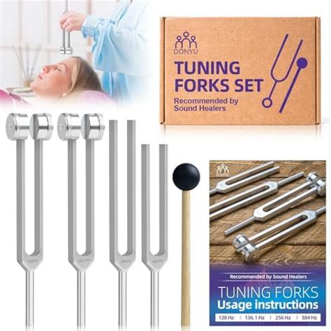 Tuning Fork Set 128 Hz 136 1 Hz 256 Hz 384 Hz Weighted And Unweighted Tuning
