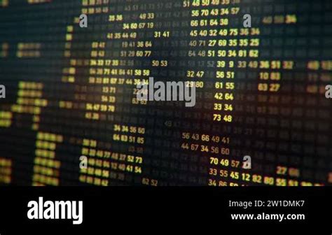 Technological Background With Representation Of Yellow Binary Code In Different Configurations