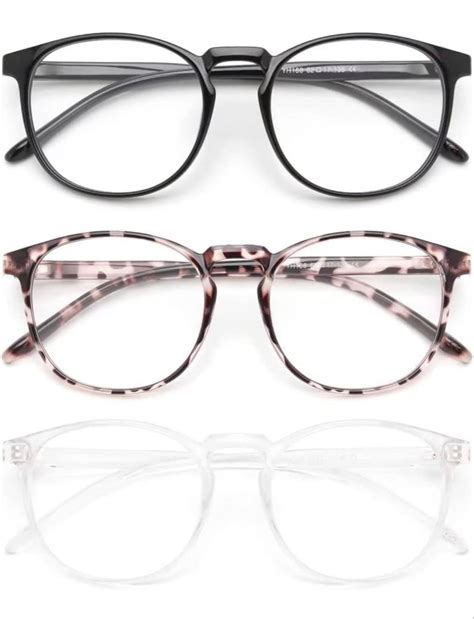 Iboann 3 Pack Blue Light Blocking Glasses Womenmen Round Fashion