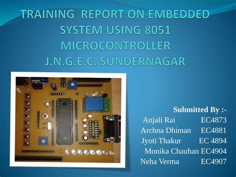 pdf project report on embedded system using 8051 microcontroller
