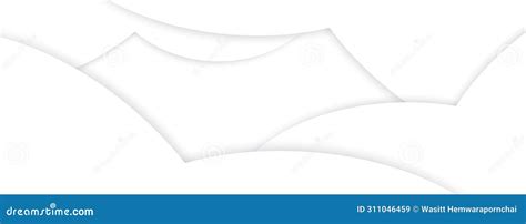 Abstract White Background Design With Curve Layers And Shadow Pattern Stock Vector