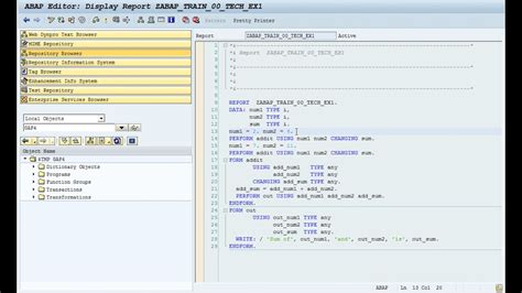 Abap Beginners Guide Part 1 Types And Subroutines Youtube