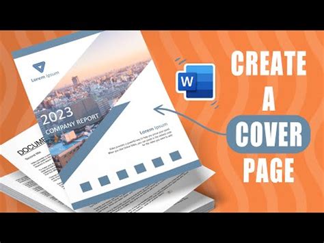 How To Design Cover Page In Ms Word Ms Word Cover Page Design Cover