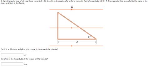 solved a right triangular loop of wire carries a current of