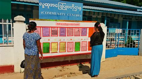 နတ်မောက်မြို့နယ်တွင် ကိုဗစ် ၁၉ ရောဂါဆိုင်ရာ အသိပညာပေး နံရံကပ် စာစောင်ပ