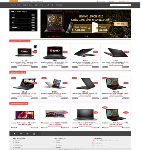 Code website bán hàng máy tính php thuần có báo cáo