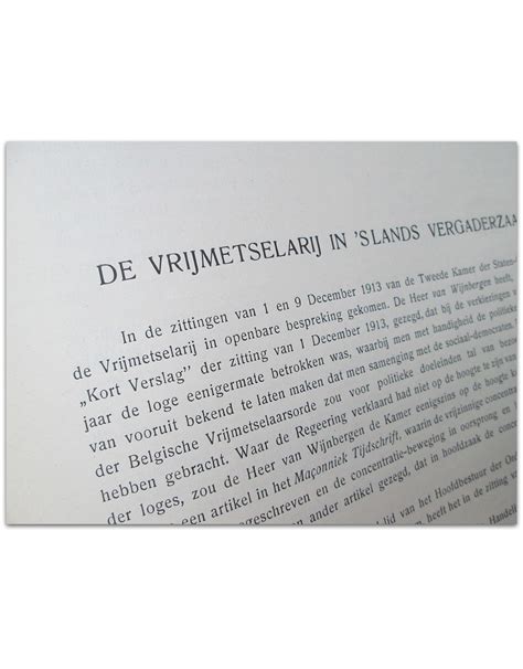 Vrijmetselarij Geschiedenis Maatschappelijke Beteekenis En Doel 1931 Arcana Cabana
