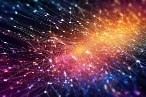 Premium Photo Network Connection Fiber Optic Abstract Futuristic Network Lines Background Ai