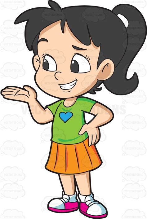 Happy Girl Clip Art Vector Set Fashion Cute Happy Girls Stock Vector