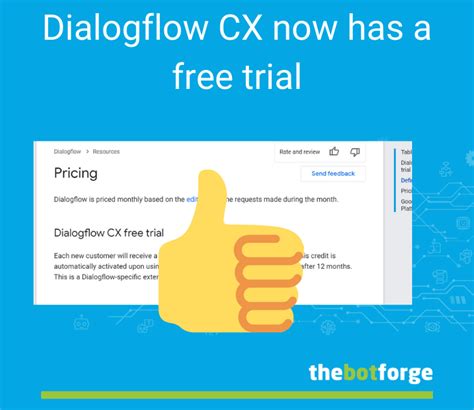 Dialogflow Cx Now Has A Free Trial The Bot Forge