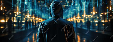 Premium Photo Cybersecurity And Hackercodingmalware Concepthooded