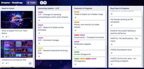 Media Molecule Makes Entire Dreams Roadmap Public Through Trello PlayStation Universe