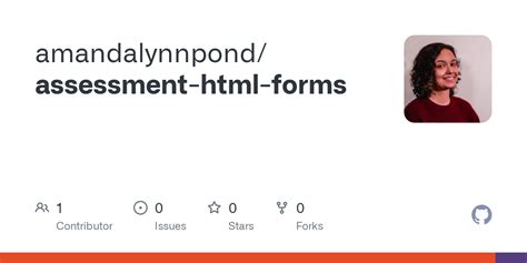 GitHub Amandalynnpond Assessment Html Forms