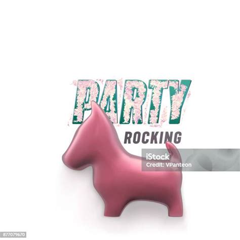 텍스트와 개 3d 그림 디자인 서식 파일 락 파티 벡터 일러스트 레이 션 Eps10입니다 2018년에 대한 스톡 벡터 아트 및 기타 이미지 Istock