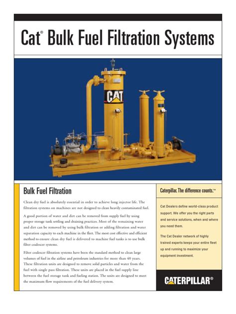 Cat® Bulk Fuel Filtration Systems