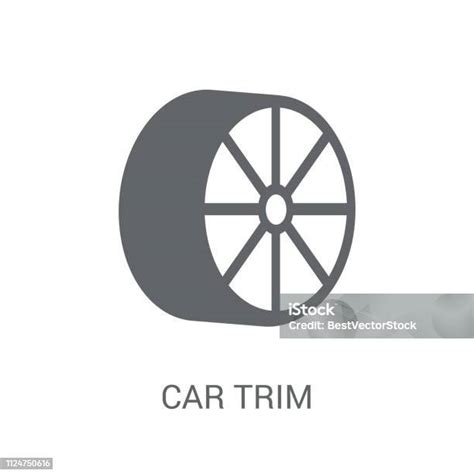 자동차 트림 아이콘입니다 트렌디한 자동차 트림 자동차 부품 컬렉션에서 흰색 바탕에 로고 개념 0명에 대한 스톡 벡터 아트 및 기타 이미지 Istock