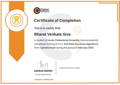 Bharat Venkata Siva Katta On Linkedin Cipherschools Codingadventure